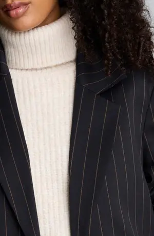 KENNETH COLE Pinstripe Open-front Jacket