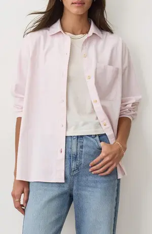 Marine Layer Relaxed Button-up Shirt - Lilas