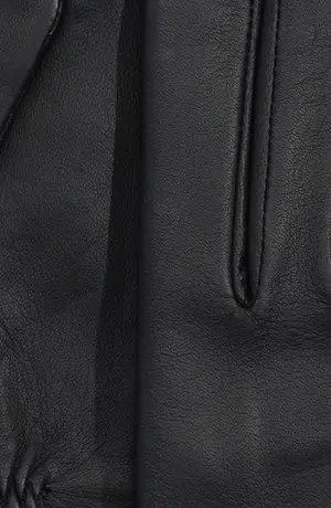 Ralph Lauren Logo Plate Leather Gloves