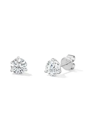 Hearts On Fire Diamond Stud Earrings - 18k White Gold
