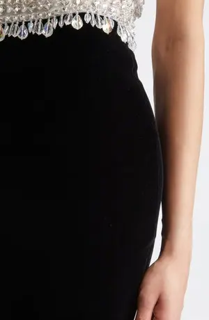 Carolina Herrera Velvet Trumpet Skirt With Train