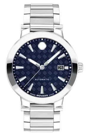 Movado Swiss Automatic Bracelet Watch - Blue