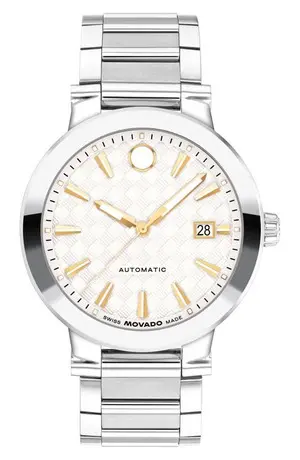 Movado Swiss Automatic Bracelet Watch - White