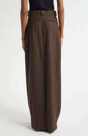 Acne Studios Inashy Check Stretch Wool Pencil Skirt