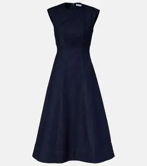 Veronica Beard Dulce Cotton-blend Denim Midi Dress - Blue