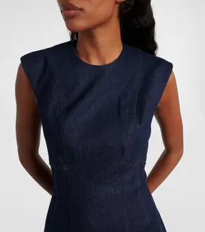 Veronica Beard Dulce Cotton-blend Denim Midi Dress - Blue