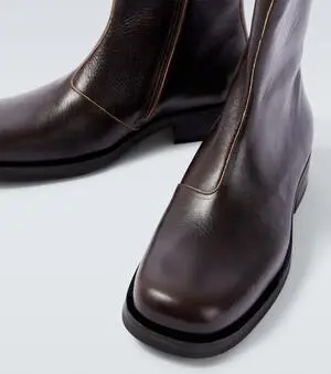 Our Legacy Camion Leather Ankle Boots - Brown