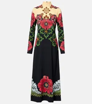 La DoubleJ Halle Printed Satin Midi Dress - Multicoloured