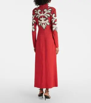 La DoubleJ Halle Printed Satin Midi Dress - Multicoloured