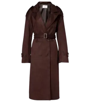 THE FRANKIE SHOP Pembroke Trench Coat - Brown