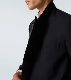 Dries Van Noten Double-breasted Wool And Silk Suit Jacket