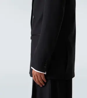 Dries Van Noten Double-breasted Wool And Silk Suit Jacket