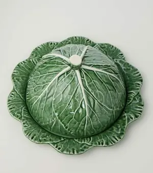 BORDALLO PINHEIRO Cabbage Earthenware Cheese Tray