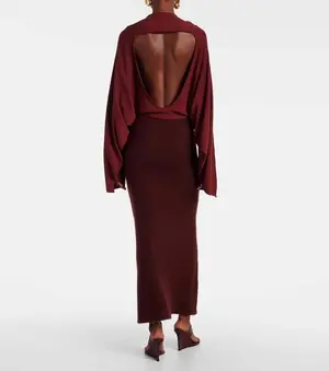 AYA MUSE Pine Caped Maxi Dress