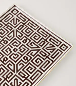 GINORI 1735 Labirinto Porcelain Centerpiece - Brown