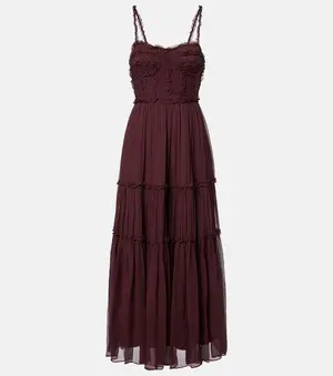 Ruffled Silk Midi Dresses