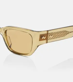 Bottega Veneta Intrecciato Rectangular Sunglasses