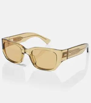 Bottega Veneta Intrecciato Rectangular Sunglasses