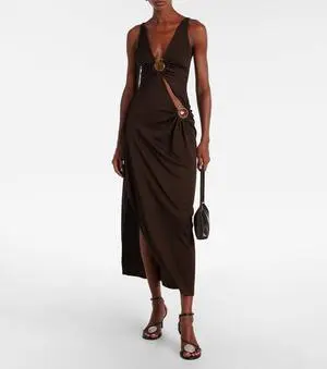 Christopher Esber Cascade Embellished Midi Dress