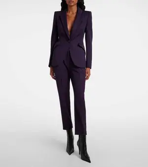 Alexander McQueen Wool Slim Fit Trousers