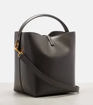 Saint Laurent Le 37 Cassandre Leather Bucket Bag