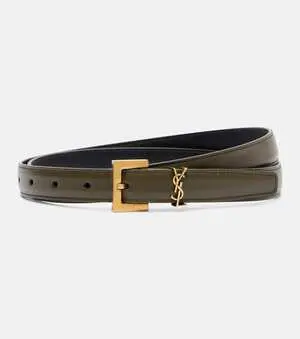Saint Laurent Cassandre Leather Belt
