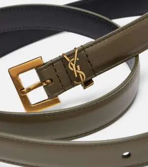 Saint Laurent Cassandre Leather Belt