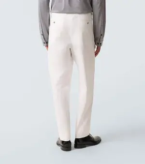 Giorgio Armani Cotton-blend Straight Pants