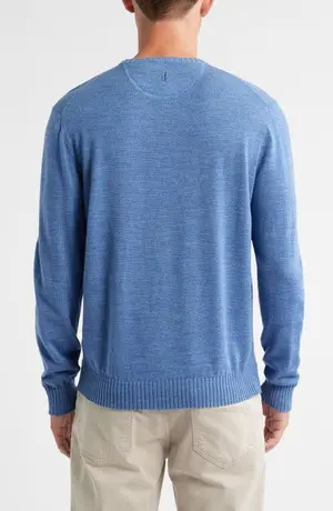 Johnnie-o Ronald Merino Wool Sweater - Laguna Blue