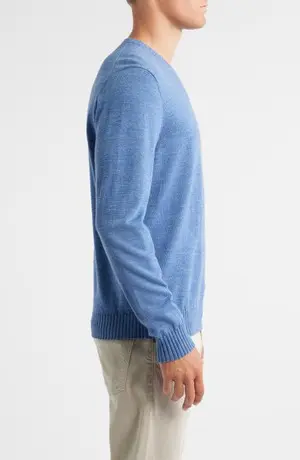 Johnnie-o Ronald Merino Wool Sweater - Laguna Blue