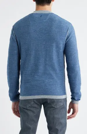 Johnnie-o Jamesy Cotton Notched Neck Sweater