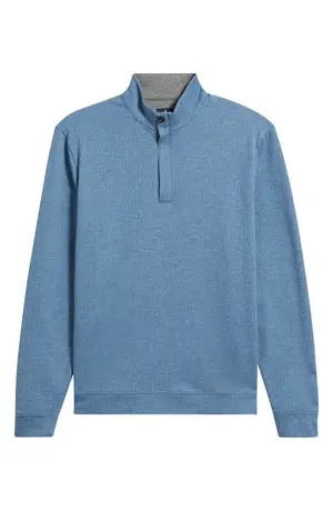 Johnnie-o Rubin Herringbone Quarter Zip - Maliblu
