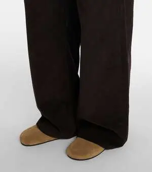THE ROW Eglitta Cotton Corduroy Straight Pants - Brown