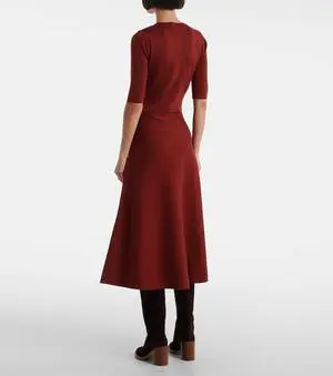 Gabriela Hearst Wool, Cashmere, And Silk Maxi Dress - Red