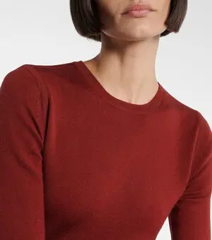 Gabriela Hearst Wool, Cashmere, And Silk Maxi Dress - Red