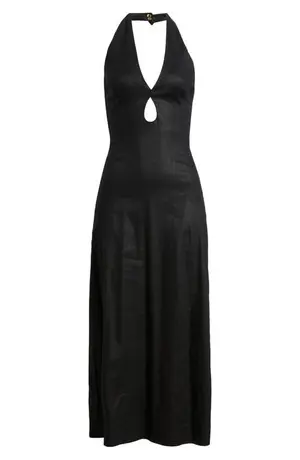 Cult Gaia Lianna Tie Back Halter Maxi Dress