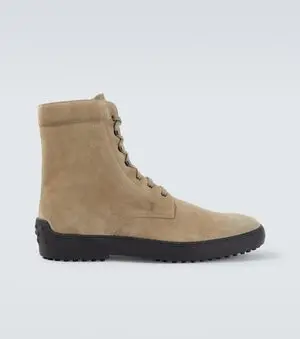 TOD'S Suede Combat Boots