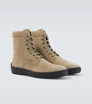 TOD'S Suede Combat Boots
