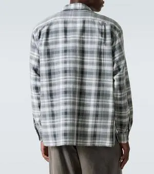 A.PRESSE Checked Silk And Linen Shirt