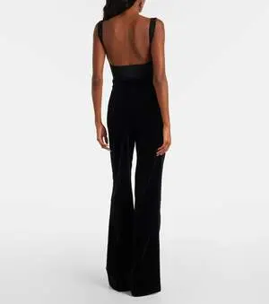 Costarellos Cotton Velvet Wide-leg Pants