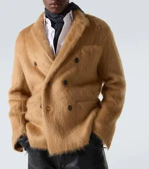 TOM FORD Cashmere, Mohair, And Silk Blazer - Beige