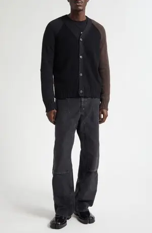 MAISON MARGIELA Distressed Wool Blend Cardigan