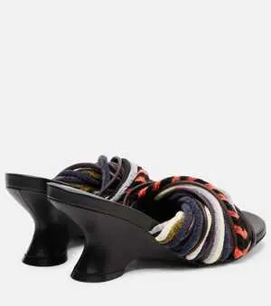 Dries Van Noten Braided Wedge Mules