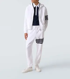 Thom Browne 4-bar Cotton Jersey Polo Sweater