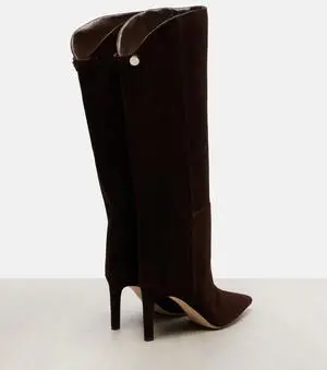 JIMMY CHOO Alizze 85 Suede Knee-high Boots - Brown
