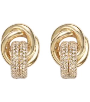 STONE AND STRAND 14kt Yellow Earrings With Diamonds - Gold