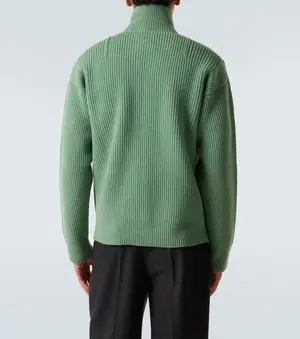 JIL SANDER Wool Zip-up Cardigan