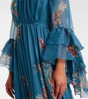 Etro Paisley Silk Chiffon Gown
