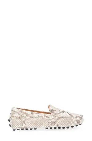 TOD'S Gommino Snakeskin Embossed Driving Loafer