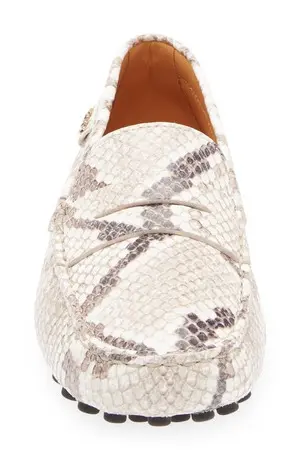 TOD'S Gommino Snakeskin Embossed Driving Loafer